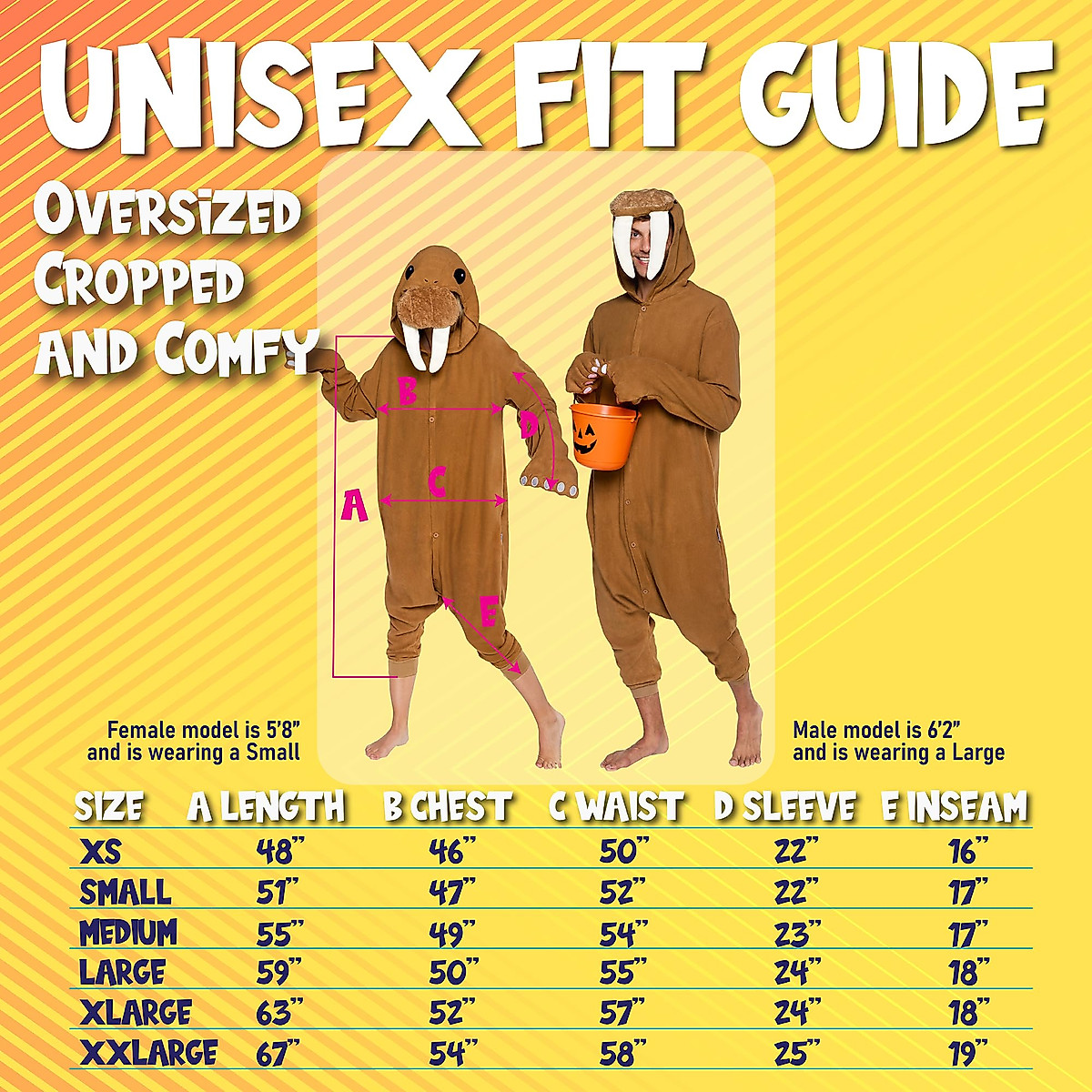 Funziez! Adult Onesie Halloween Costume - Animal and Sea Creature - Plush One Piece Cosplay Suit for Adults, Men and Women