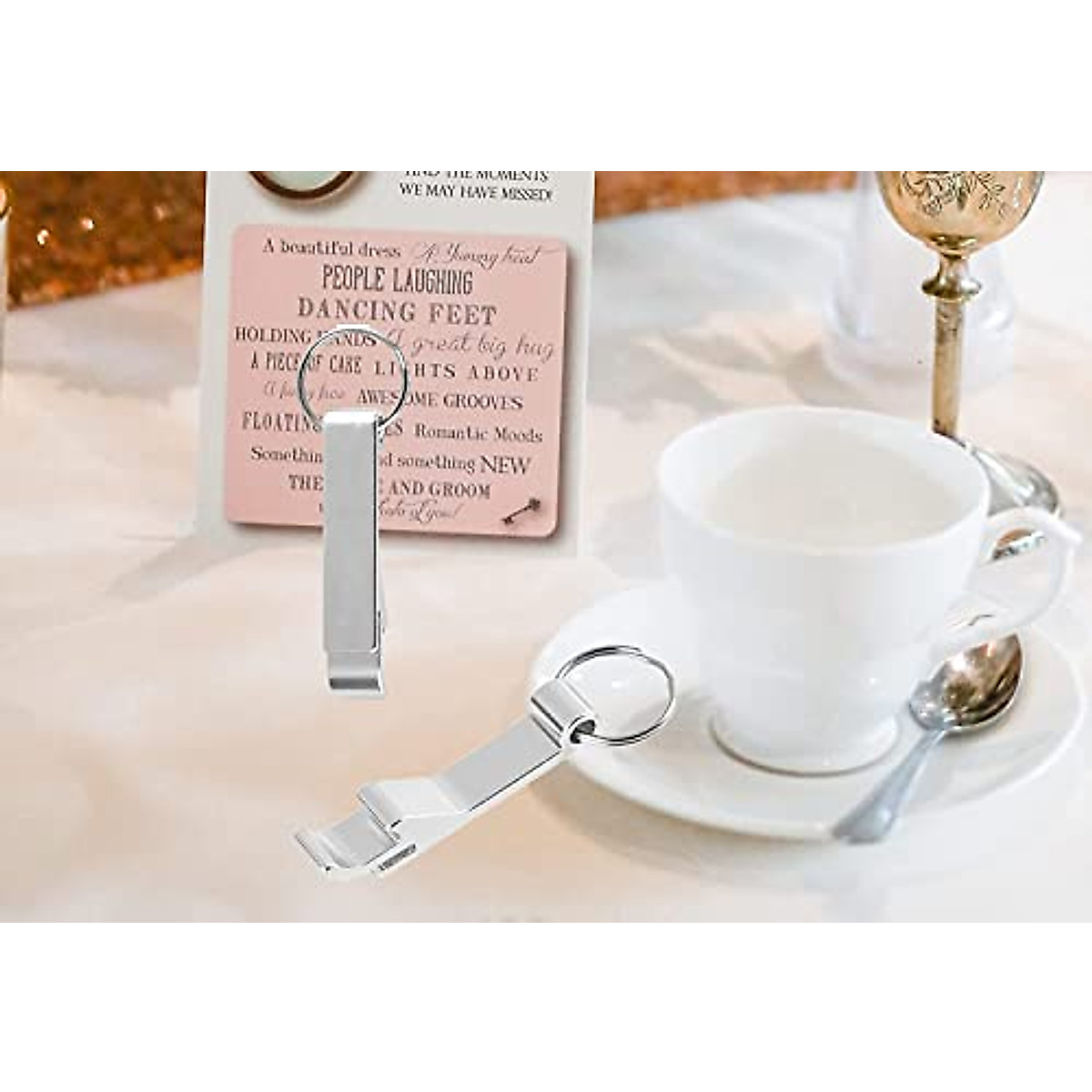 CWYW 100pcs-Customized Bottle Openers for Wedding Party,Wedding Favors For Guest,Personalized Bottle Openers, Pocket Size