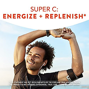 Vicks Super C Energize and Replenish* Daytime Daily Supplement with Vitamin C, B Vitamins Plus a Blend of Herbal Extracts, Coated to be Easy to Swallow, from The Makers of Vicks, 28ct