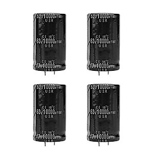 Eboxer 4Pcs Capacitor 63V 10000uF Electrolytic Capacitor for TV, LCD Monitor, Radio, Stereo, Game, Isolating DC, Coupling, Bypassing, Filtering, etc