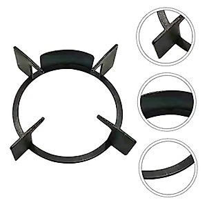 OSALADI 2 Pcs Gas Stove Bracket Shelf Holders Stand Stove Rack Gas Burner Shelving Brackets Wok Support Rack Kitchen Stove Accessory Stove Pot Rack Milk Pan Stand Gas Stoves Black