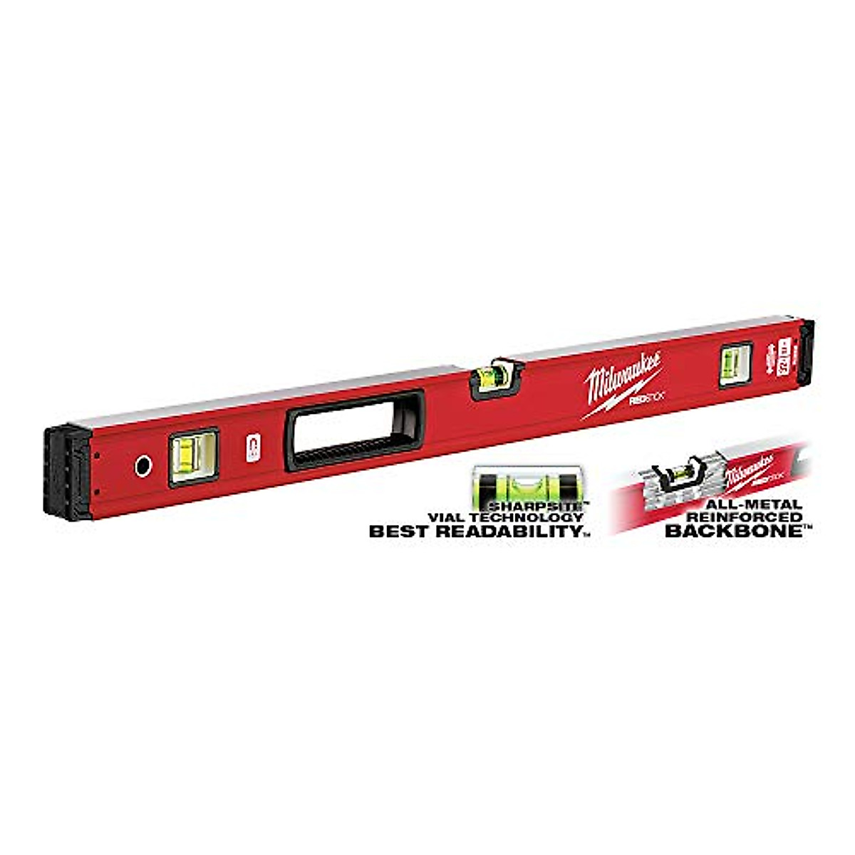 Milwaukee Accessory 78 Inch/32 Inch Redstick Magnetic Box Level Jamb Set