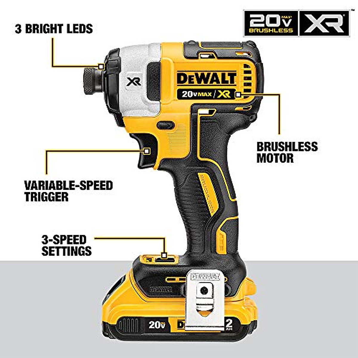 DEWALT FLEXVOLT ADVANTAGE 20V MAX* Combo Kit with Hammer Drill & Impact Driver, 6.0-Ah, 2-Tool (DCK2100D1T1)