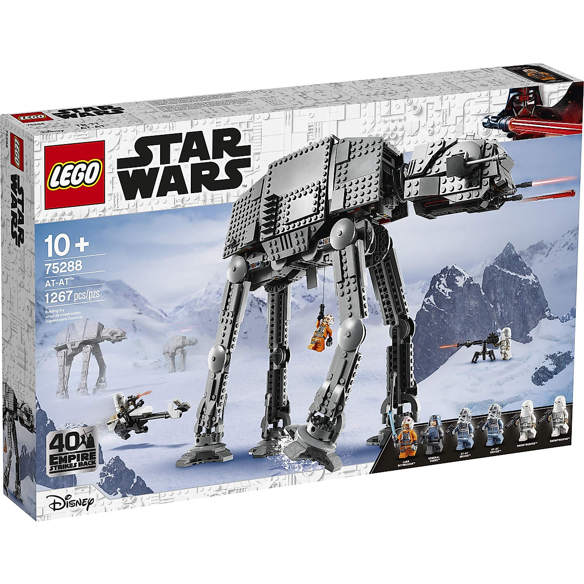 LEGO Star Wars AT-AT Walker 75288 Building Toy, 40th Anniversary Collectible Figure Set, Room Décor, Gift Idea for Kids, Boys & Girls with 6 Minifigures