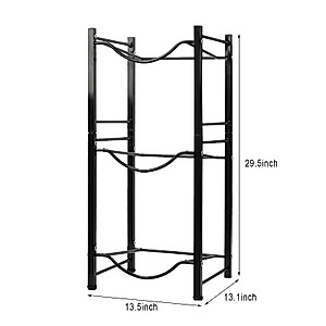 HOXHA Water Jug Holder 5 Gallon Water Jug Rack Heavy Duty Water Bottle Organizer Shelf Water Jug Dispenser Stand for Kitchen Home Office, 3 Slot