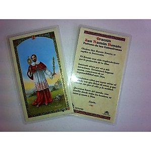 Holy Prayer Cards To Saint Raymond Nonatus (San Ramon Nonato) in Spanish