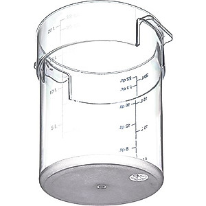 Carlisle FoodService Products Storplus Round Food Storage Container with Stackable Design for Catering, Buffests, Restaurants, Polycarbonate, 22 Quarts, Clear, (Pack of 6)