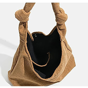 Womens Tote Bag Shoulder Bag Corduroy Messenger Bag Handbags Chic Hobo Bag Purses for Women School Shopping Travel