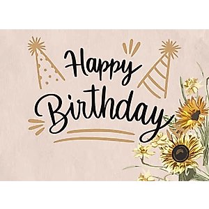 Happy Birthday Guest Book: Birthday guest book Sunflowers Cover Design Idea Alternative Guest Sign-in Book best geft idea for Wedding Reception Desk