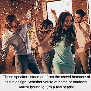 Upgraded True Wireless Bluetooth Speaker with LED Flashlight, 5 Watts, Built-in Mic, 50 Ft Wireless Range | 1800mAh | Portable Wireless Bluetooth Speaker for Home, Outdoor, Travel, Party, Gift (White)