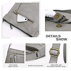 KL928 Crossbody Bags for Women Shoulder Purses and Handbags, Grey