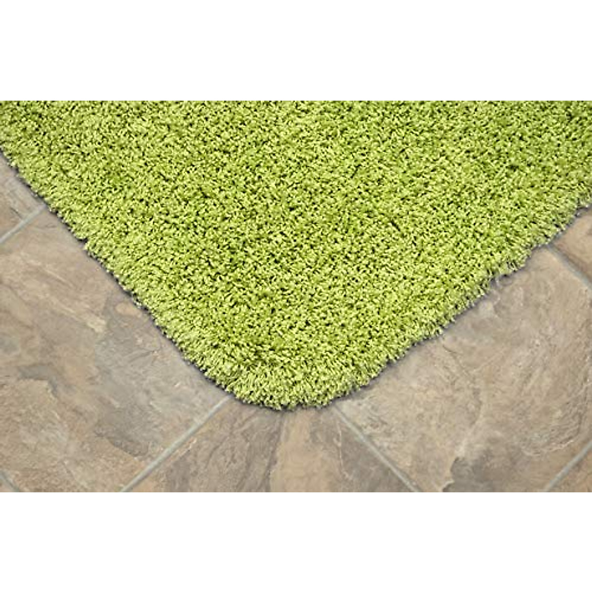 Garland Rug Jazz Shaggy Nylon Washable Bath Rug, 24 in. x 40 in, Lime Green