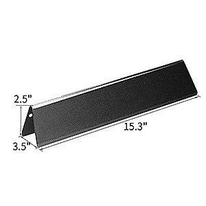 BBQ funland PH7635 (3-Pack) Porcelain Steel Heat Plate for Weber Spirit 200 Series with Front-Mounted Control Panels Gas Grills, Aftermarket Replacements (15.3” x 3.5” x 2.5”)
