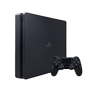 Sony Playstation 4 Slim Gaming Console with DualShock 4 Wireless Controller, 2TB Solid State Drive, Black [Video Game] (Renewed)