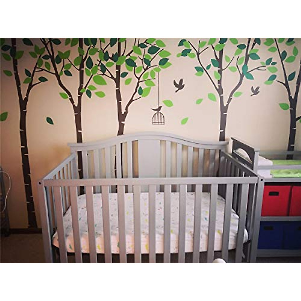 AmazingWall 180X264cm/70.9x103.9 Cartoon Large Tree Wall Sticker Living Room Bedroom Kids' Room Nursery Decor Home Decorations Removeable 1PCS/Set