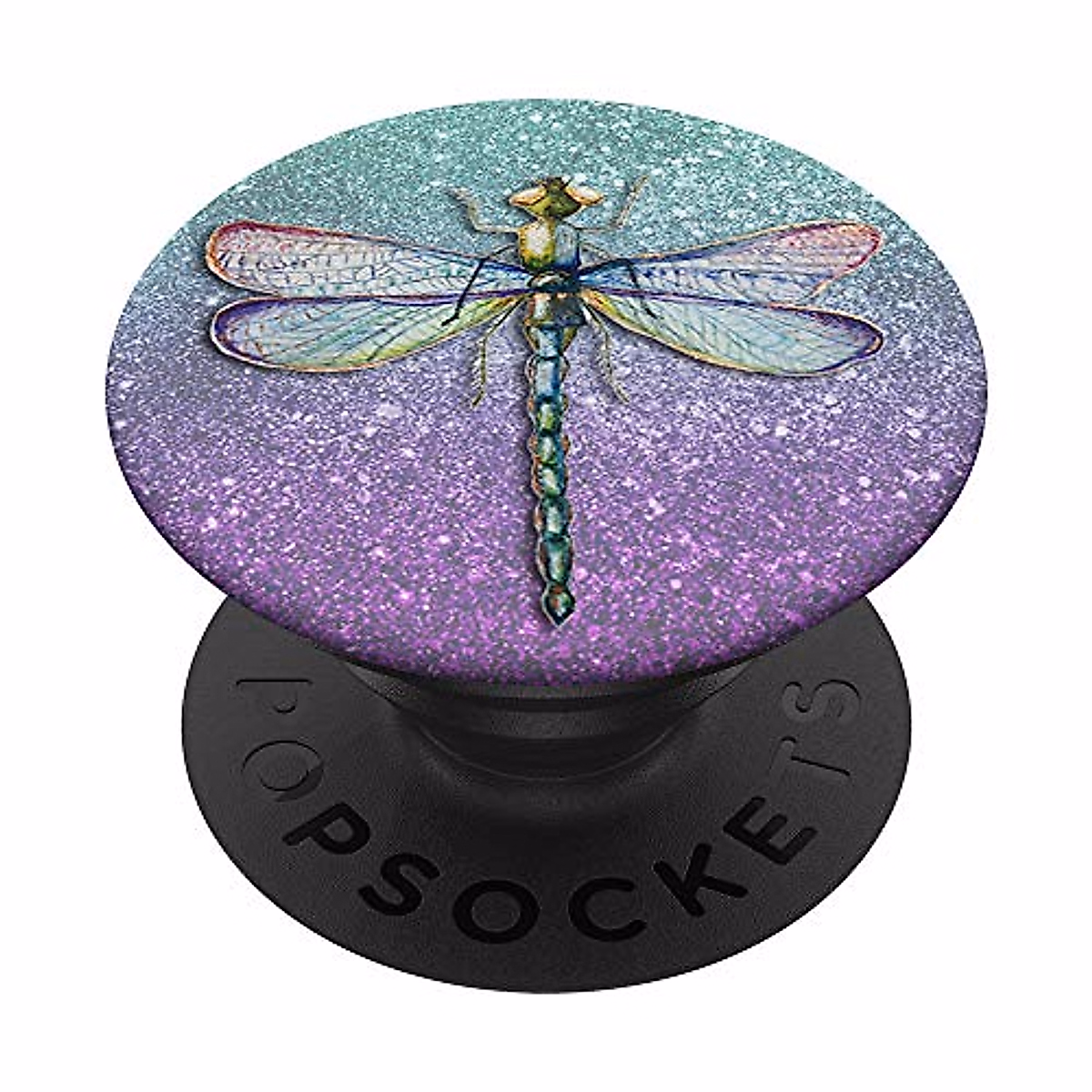 Pastel Lilacs Dragonfly on a Blue and Purple Background PopSockets PopGrip: Swappable Grip for Phones & Tablets