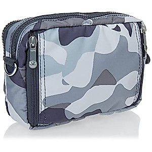 Kipling Womens Women's Merryl 2-in-1 Convertible Bag, Removable Shoulder Strap, Nylon Crossbody Bag, Cool Camo Grey, 7.75 L x 5 H 3 D US