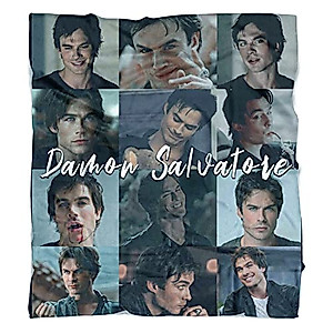 Character Blanket Vampire Throw Blankets Flannel Gifts for Girlfriend Fans Followers Travel Camping Home Office Soft Cozy Plush 130x150 Black 50x60