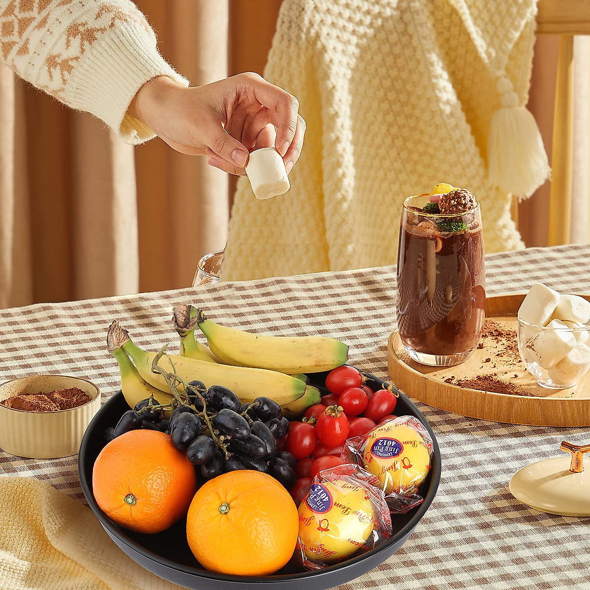 12 Inch Lazy Susan Organizer, Lazy Susan Turntable for Cabinet, Stainless Steel Spice Rack Trays Storage for Fridge Refrigerator Kitchen Bathroom Pantry Cabinet Cupboard Table Organization, Black
