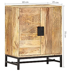 vidaXL Sideboard Buffet Kitchen Storage Cabinet with Doors Liquor Dining Room Hallway Cupboard Console Table Accent Cabinet Entryway Solid Wood Mango