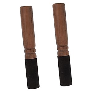 EXCEART 2pcs Stick Wooden Singing Bowl Mallet Wooden Pounding Mallet Nepal Bowl Mallet Sound Bowl Mallet Wood Tools Mini Tools Mini Toys Singing Bowl Parts Pu Replace Buddha Sound Bowl