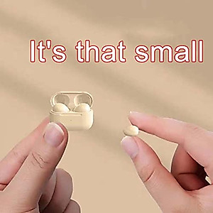 XBOSS PRO 4S+ Invisible Earbuds True Wireless Bluetooth Earphones 5.3 HiFi Stereo Noise Cancelling Small Mini Hidden Earbuds for Work, Sleep, Music, Audiobooks (Skin)