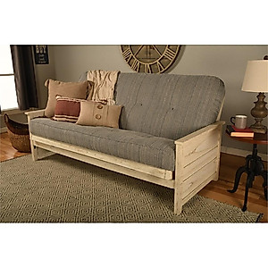 Kodiak Furniture Coil Hinged Full-Size Futon Mattress in Seaport Blue-Frame Not Included