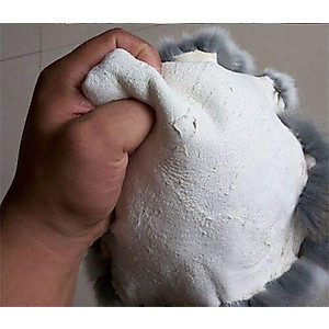 Natural Grey Rabbit Fur Pelt (10" by 14" with Sewing Quality Leather) - Soft Professionally Tanned 1PCS