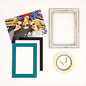 18x24 Mat for 22x28 Frame - Precut Mat Board Acid-Free Teal Blue 18x24 Photo Matte For a 22x28 Picture Frame, Premium Matboard for Family Photos, Show Kits, Art, Picture Framing, Pack of 25 Mats