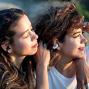 Bonibuds - Bonibuds Wireless Headphones Waterproof, Bone Conduction Earbuds, Wireless Ear Clip Bone Conduction Headphones for Running, Sports, Cycling, Driving (Black)