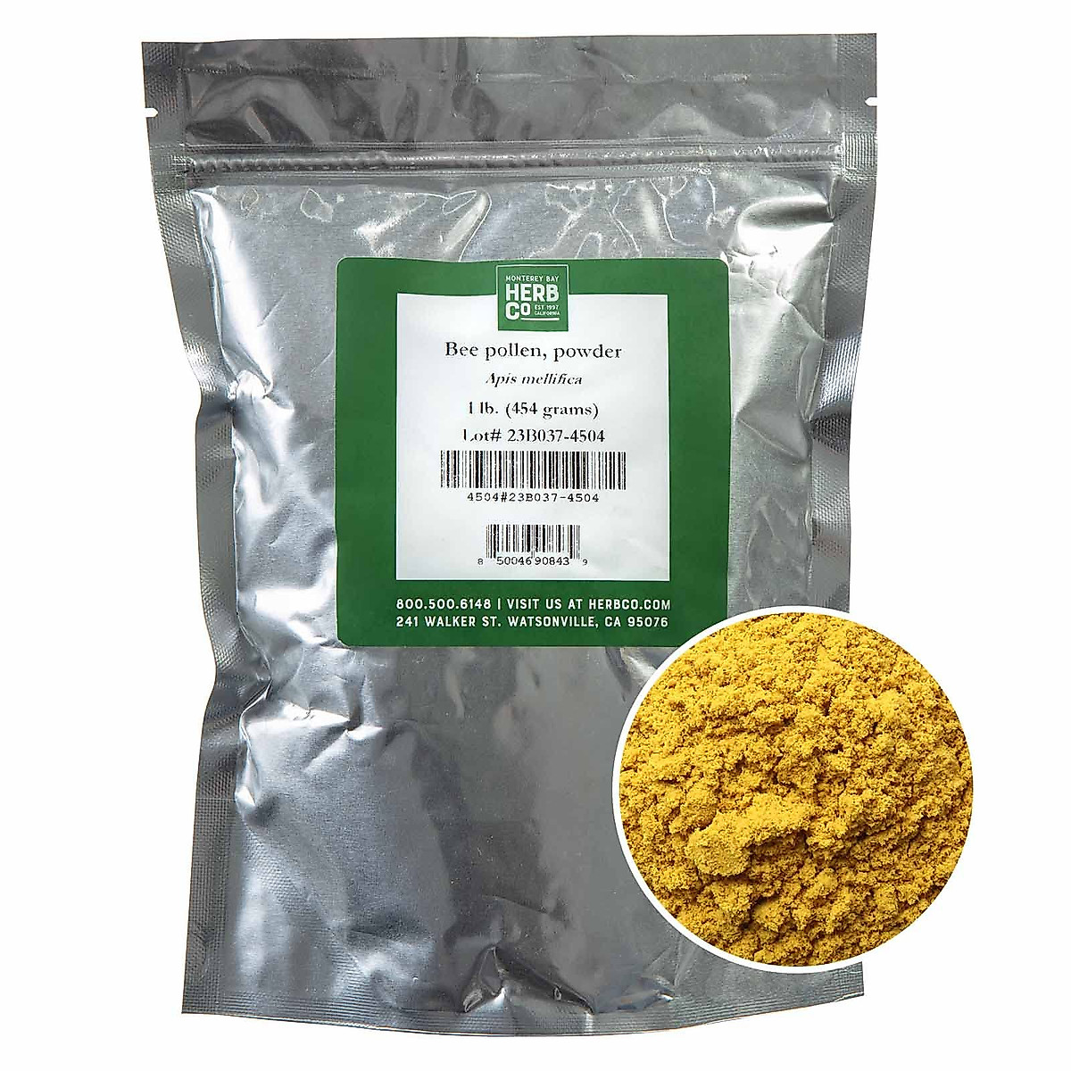 MONTEREY BAY HERB CO. Bee Pollen Powder | Bee Bread | Use for Skin Care or Add to Teas, Coffees, Spreads, or Baked Goods | Powdered | 1 LB