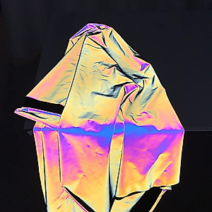 Colorful Reflective Stretch Fabric Cloths Fashion at Night for Clothing Sew On Size: 55 in x 1 yd