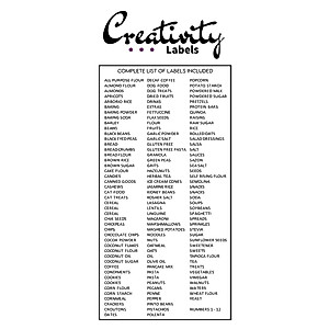 144 Modern Kitchen Pantry Labels for Food Storage Containers, Waterproof Printed on White Glossy Labels, Household Stickers + Numbers, Water Resistant, Organization for Jars and Canisters