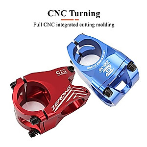 EVOSID Bicycle Handlebar Stem MTB CNC Power Short 35mm Mountain Bike Bridge 31.8 Pipe Cycling Stem Riser Table (Black)