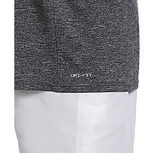 Nike Swim Men's Heather Long Sleeve Hooded Hydroguard Black Medium/Black