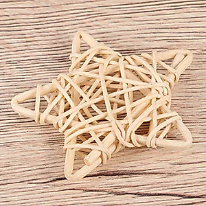 STOBOK 4pcs Small Animal Activity Toy Star Rattan Rabbit Chew Ball Woven Grass Play Ball Toy for Cat Hamster Gerbils Chinchilla Birds Guinea Pig