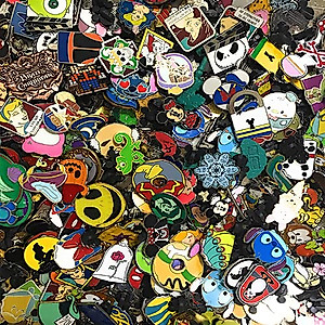 Disney Trading Pin Lot Assorted Pins - Enamel/Metal Set Mickey Backing - Disney Pins Collector - for Pin Book- TRADABLE Individually Bagged - No Doubles Present Kids Birthday (30)