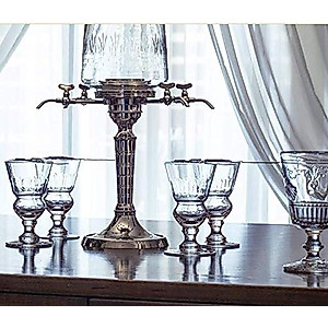 Amehla Original Absinthe Glass: Set of 2 - Vintage Reservoir Pontarlier Style Cordial Cocktail Glasses