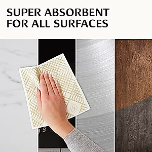 Swedish Dish Cloths, Each Reusable Cellulose Dishcloth Replaces 15 Rolls of Paper Towels and is More Absorbent than a Sponge For Washing Dishes, Kitchen, Set of Six