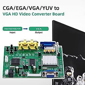 Mcbazel Arcade Game RGB/CGA/EGA to VGA HD Game Video Output Converter Board for Arcade Game Monitor to CRT LCD PDP Projector