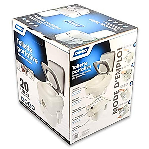 Camco Portable Toilet | Ideal for Camping, RVing, Boating, Road Trips and Other Recreational Activities | 5.3 Gallons, Gray (41541)