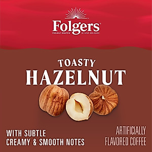 Folgers Toasty Hazelnut Flavored Coffee, 72 Keurig K-Cup Pods
