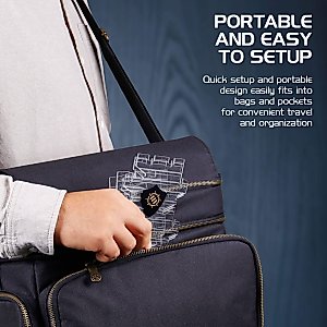 ENHANCE Dice Tower Dice Tray for Tabletop RPG Games - Portable Dice Roller with Castle Tower Design, Roll Up to 14 Standard Dice at Once - Etched Castle Rolling Tray Tower Great for Game Nights