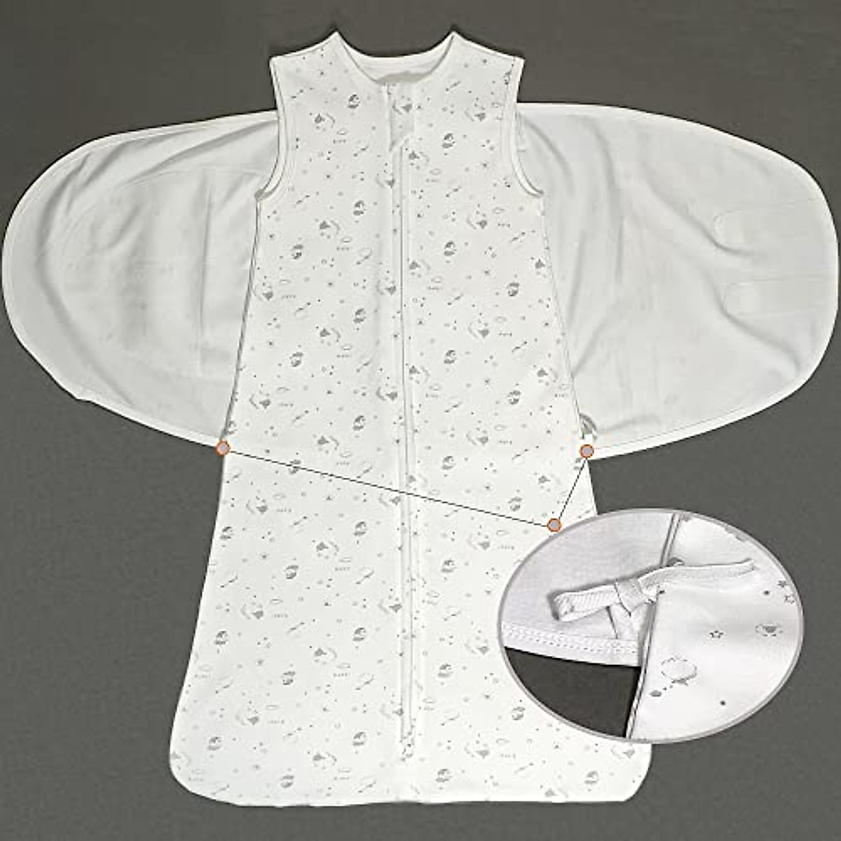 Enrich YLife Baby Cotton Sleeping Bag Split Swaddle Sack Wearable Blanket for Boys and Girls, 4 Season, 6-12 Months (Goodnight Sheep)