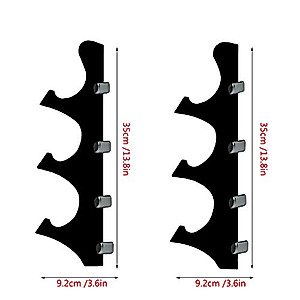 QiXin Lightsaber rack wall-mounted lightsaber rack lightsaber wall-mounted wall mount wall mount bracket-includes hardware 1 set of black 3 layers