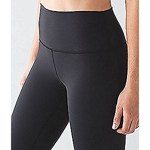 Lululemon High Times Pant Full On Luon 7/8 Yoga Pants (Black, 4)