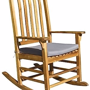DELORM Acacia Wood Rocker Chair, Indoor/Outdoor Wooden Rocking Chairs, Porch, Deck, Patio, & Balcony Furniture by Patio Wise