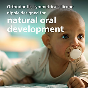 Philips Avent Ultra Soft Pacifier - 4 x Soft and Flexible Baby Pacifiers for Babies Aged 0-6 Months, BPA Free with Sterilizer Carry Case, SCF091/24