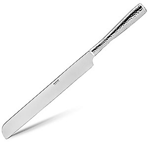 Hudson Essentials 68-Piece Hammered 18/10 Stainless Steel Silverware Cutlery Set with Serving Set and Cake Knife, Flatware Service for 12