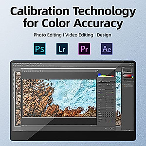 kksmart Portable Monitor 15.6 inch OLED Travel Monitor 1080P HDMI USB-C 100% DCI-P3 1MS 100000:1 Portable Monitor for Laptop, with Cover